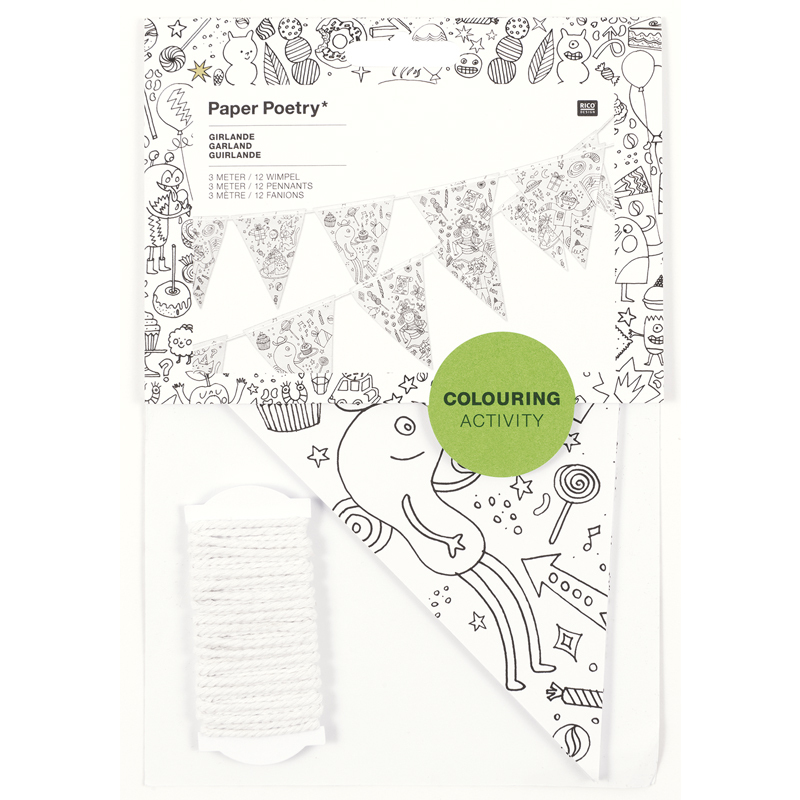 Vlaggenlijn Colouring Activity - Rico Design - Paper Poetry | Meerleuks