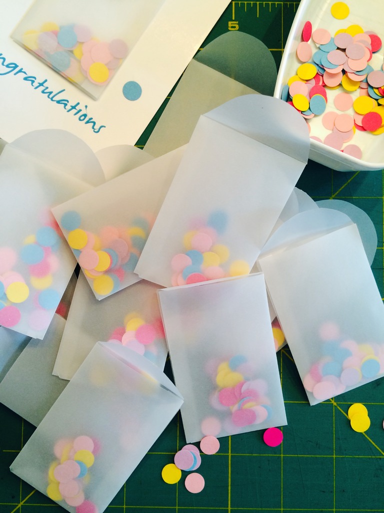 Luxe handgemaakte kaart Congratulations confetti - Meer Leuks | Meerleuks
